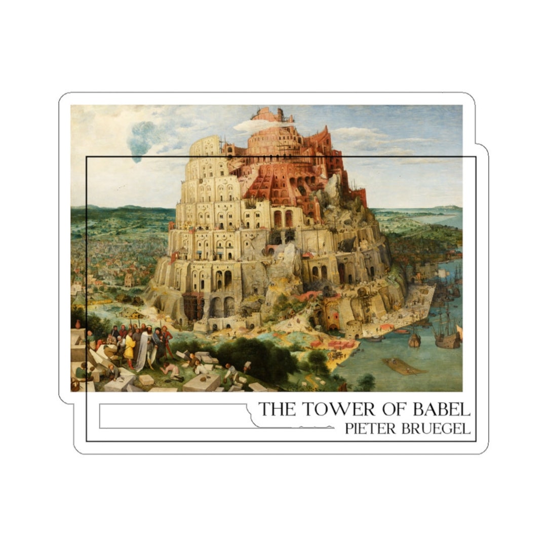 The Tower of Babel Sticker - Classic Art Laptop Sticker - Etsy