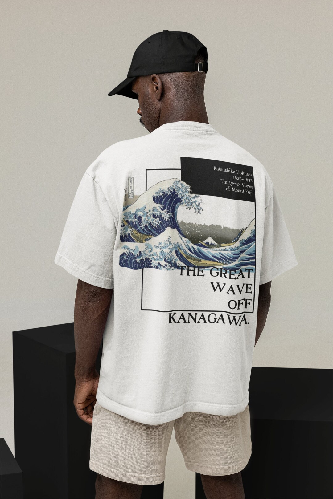 The Great Wave off Kanagawa Shirt Backprint Aesthetic Art Unisex Tee ...