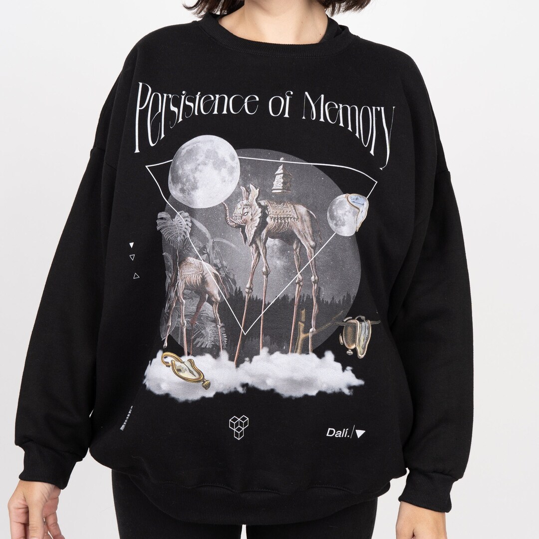 Persistence of Memory Sweatshirt - Dali Inspired Art Collage Sweatshirt ...