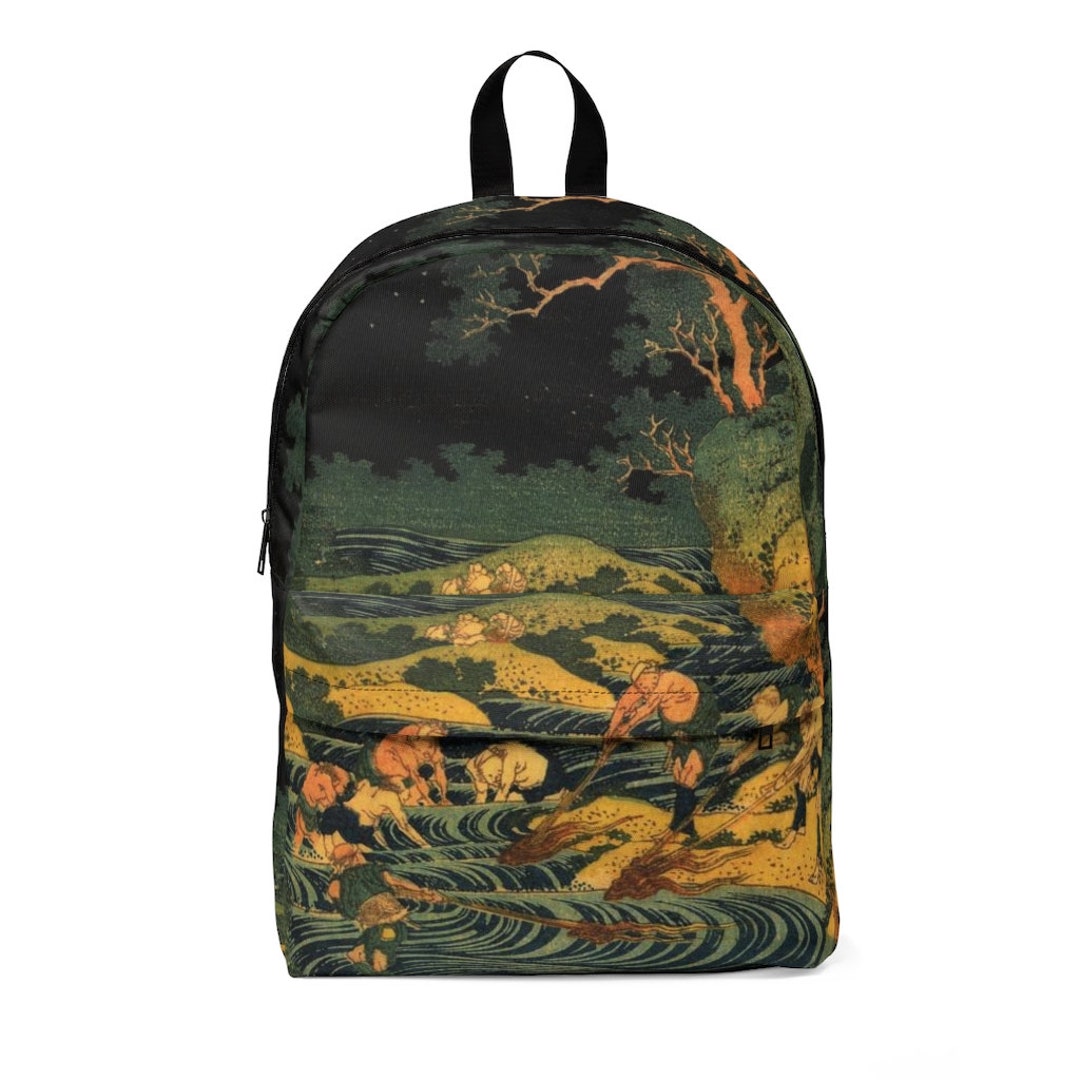 Hokusai Backpack Tribute - Japanese Art Lover Laptop Backpack - College ...