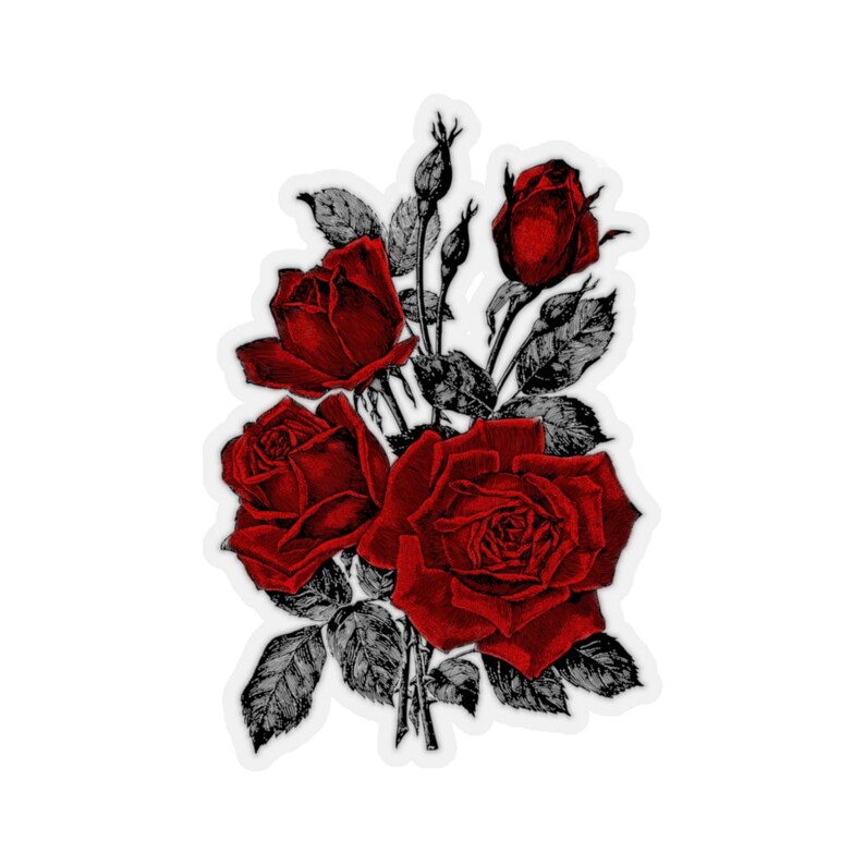 Art Roses Sticker Aesthetic Laptop Sticker - Etsy