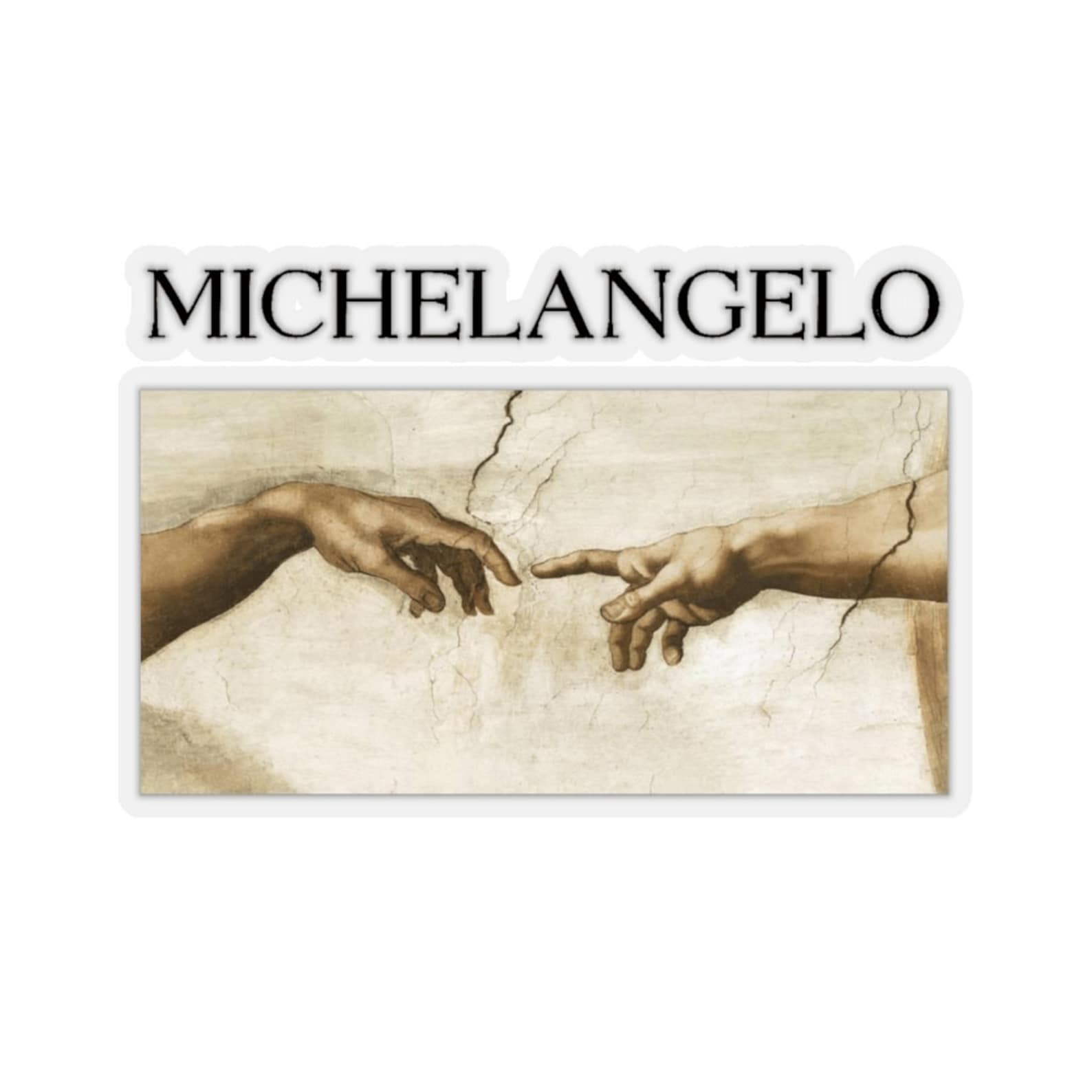 Michelangelo Sticker the Creation of Adam Art Laptop Sticker - Etsy