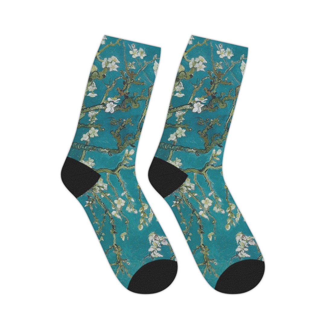 Vincent Van Gogh Socks - Almond Blossom Art Socks - Etsy