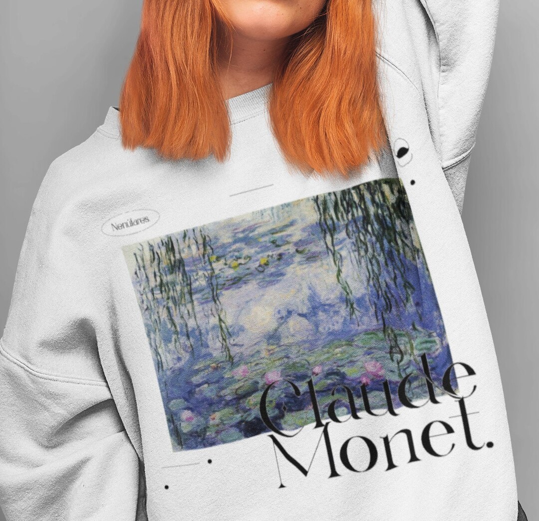 Monet Water Liles Sweatshirt - Aesthetic Art Hoodie Cotton - Aesthetic ...