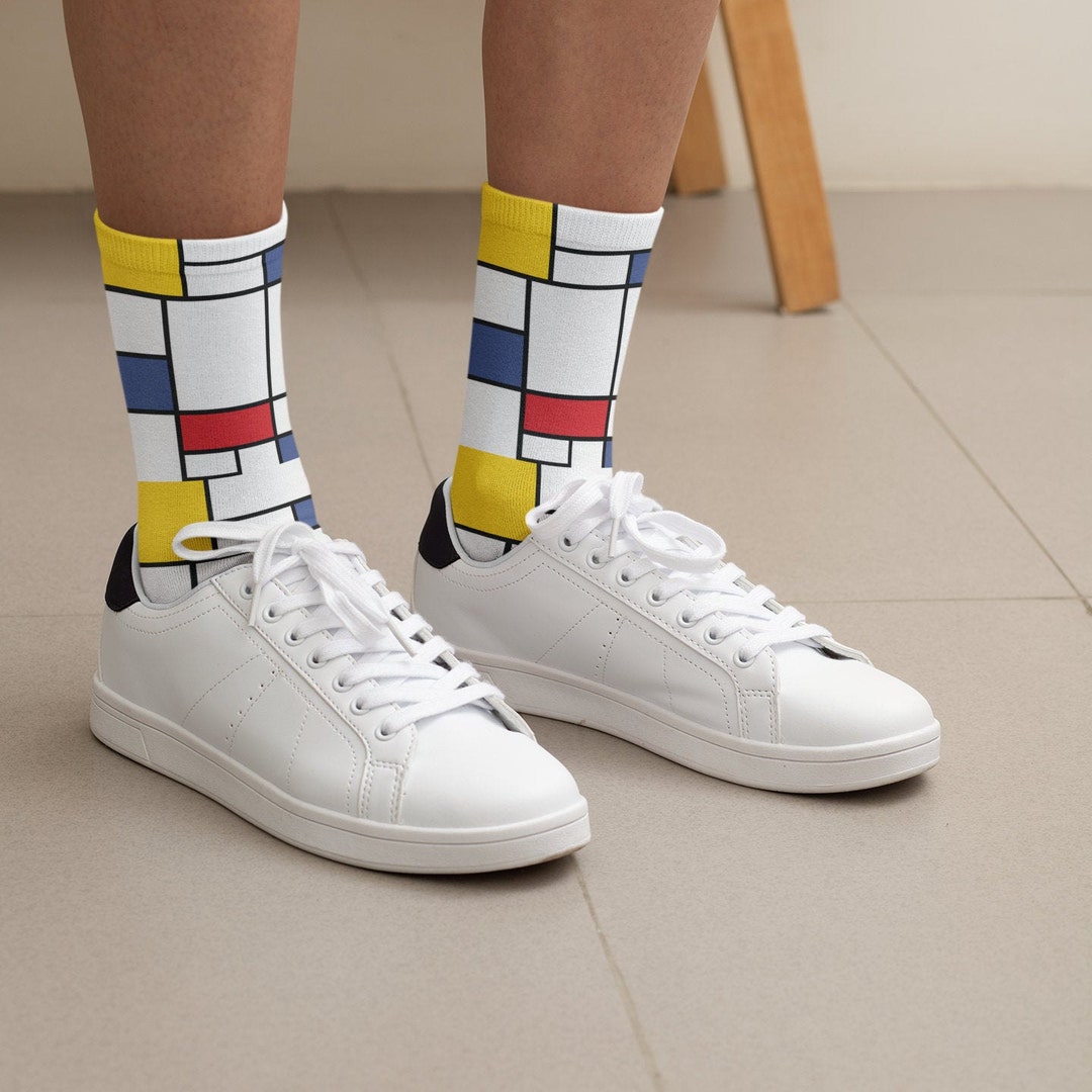 Tribute to Mondrian Art Socks - Etsy