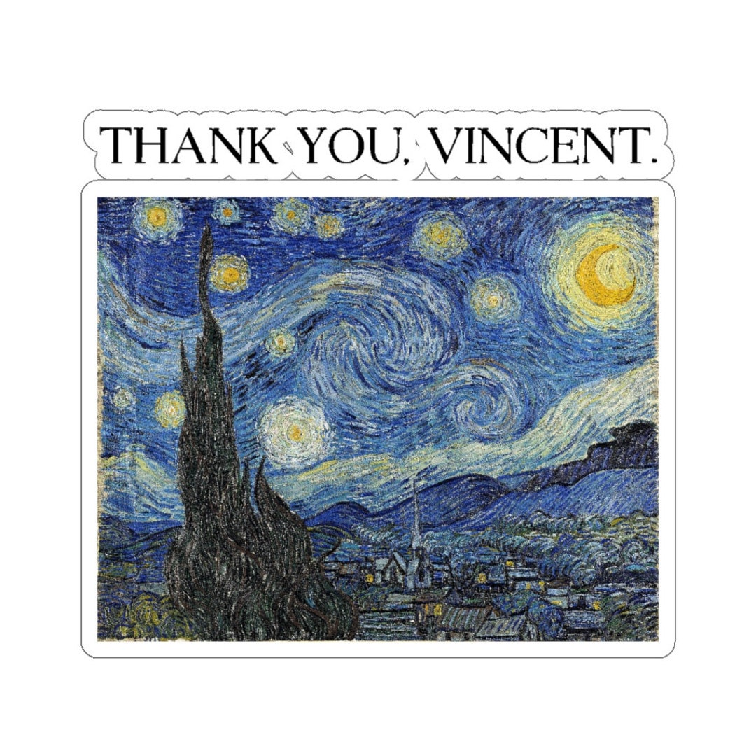 Starry Night Sticker Vincent Van Gogh Laptop Sticker - Etsy