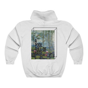 Monet Hoodie Tribute Water Lilies Water Lilies Backprint Hoodie ...