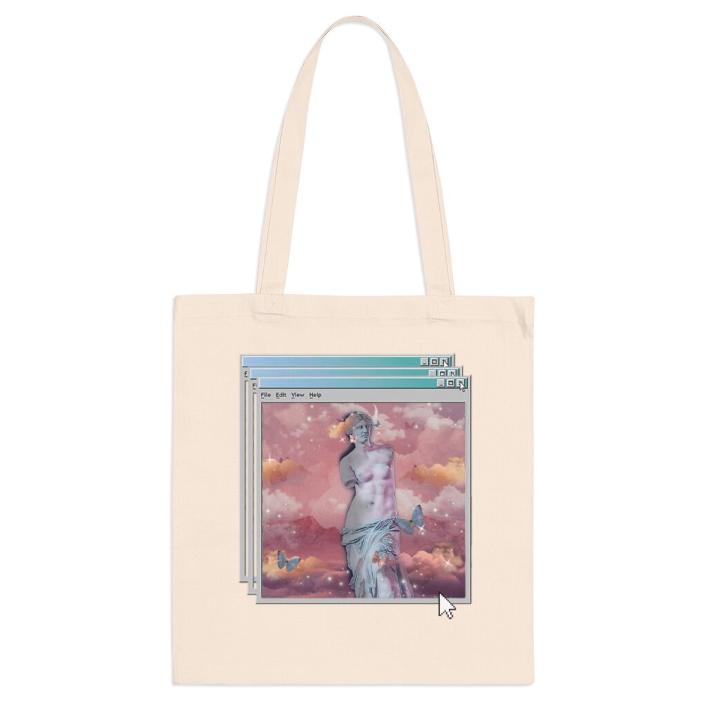 Vapor Wave Tote Bag Aesthetic 90s Art Tote Bag - Etsy