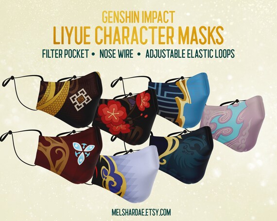 Genshin Impact Liyue Character Masks | Etsy Canada