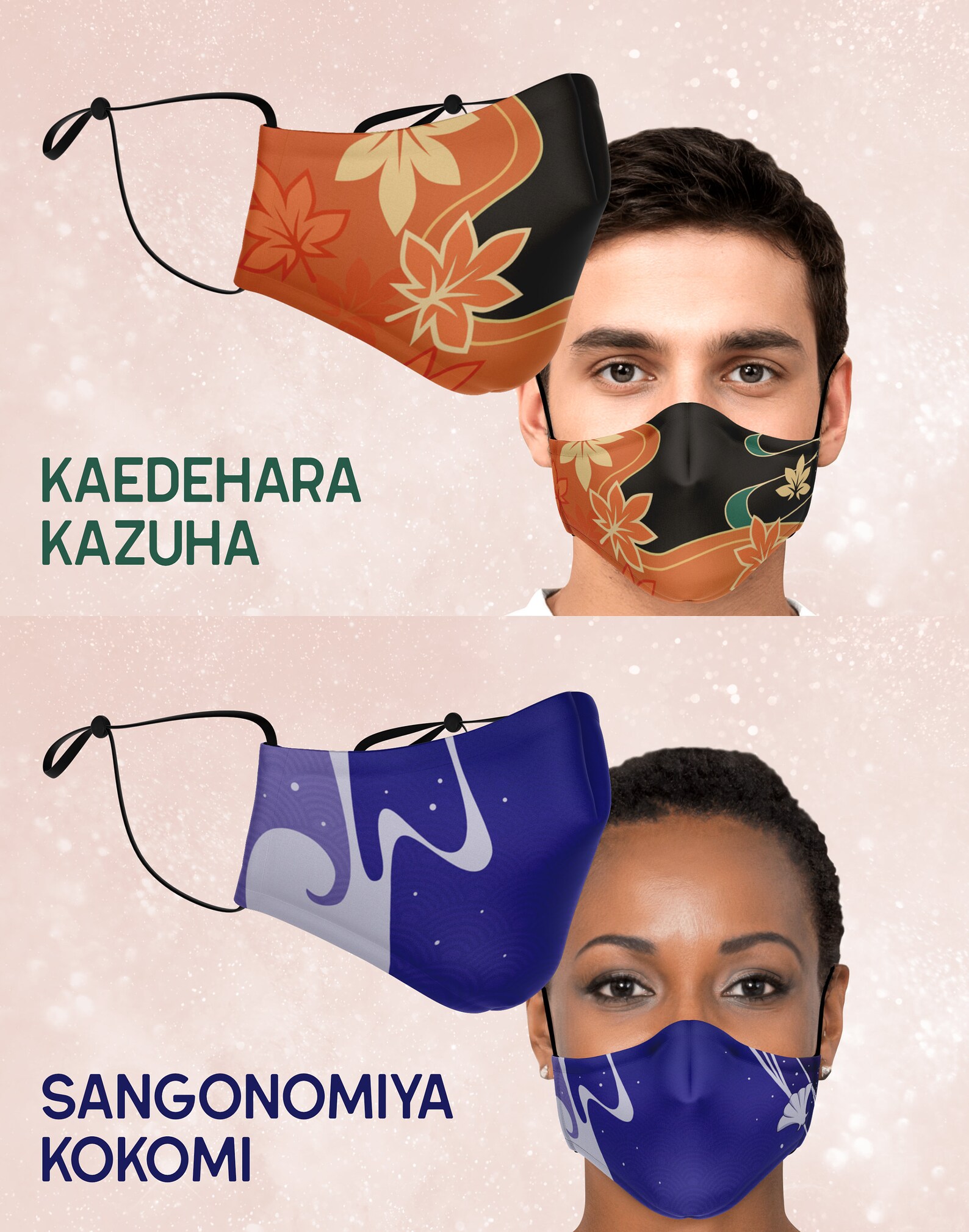 Genshin Impact Inazuma Character Masks - Etsy