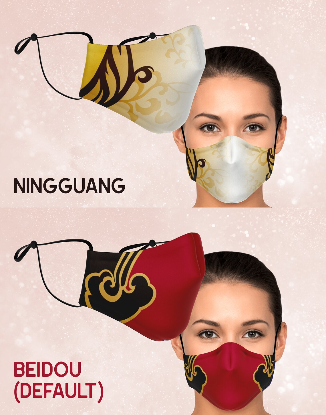 Genshin Impact Liyue Character Masks - Etsy