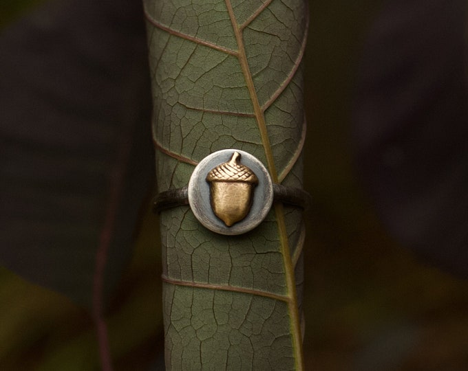Acorn Ring/acorn Jewelry/new Beginnings Ring/stacking Ring/oak - Etsy