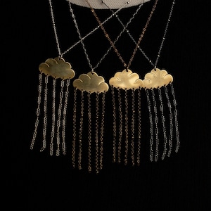 Rain Cloud Necklace/cloud Necklace/rain Necklace/rain Jewelry/cloud Jewelry/rainy Day Necklace ...