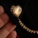 Vintage Style Heart Collar Pin: Raw Brass With Glass Beaded Chain - Etsy