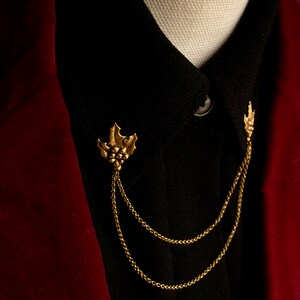 Holly Collar Pin/holly Pin/holiday Collar Pin/collar Chain Pin/holly ...