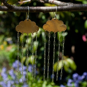 Rain Cloud Earrings/cloud Earrings/rain Earrings/rain Jewelry/cloud ...