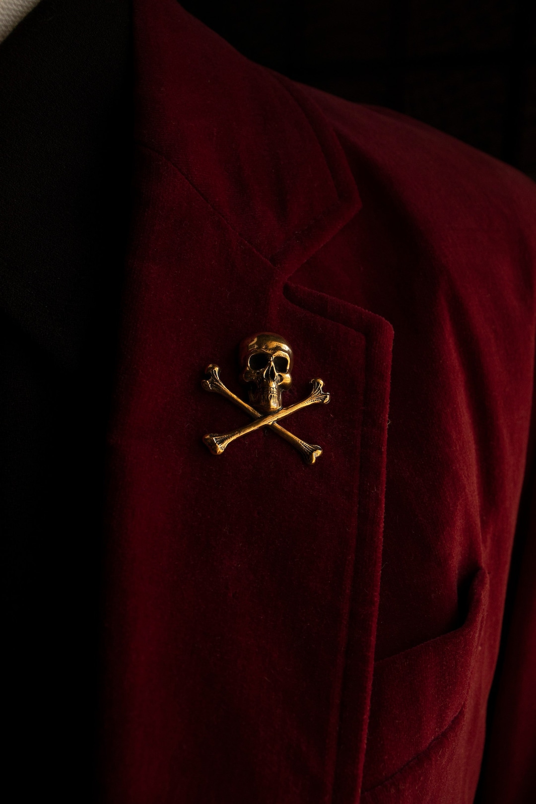Skull Pin/skull Brooch/skull and Crossbones Pin/skull and Crossbones ...