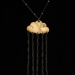 Rain Cloud Necklace/cloud Necklace/rain Necklace/rain Jewelry/cloud Jewelry/rainy Day Necklace ...