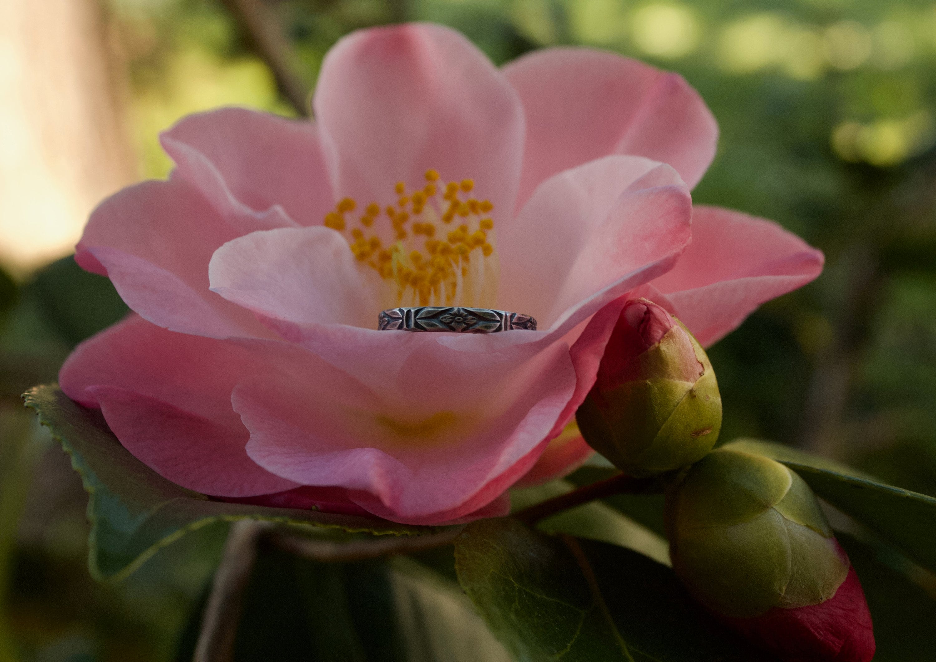 Flower Ring/floral Ring/stacking Ring/flower Band/floral | Etsy