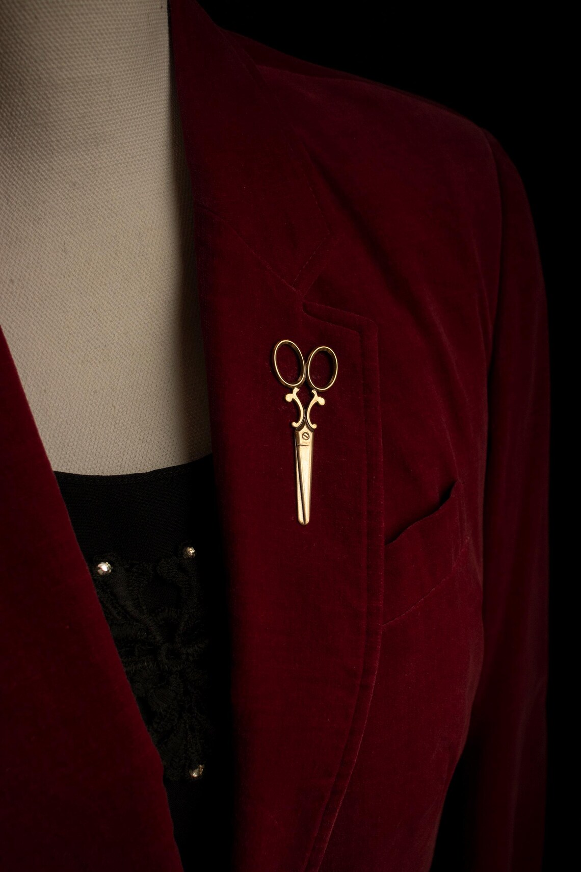 Scissors Pin: Solid Brass, Victorian Style Craft Person Brooch - Etsy