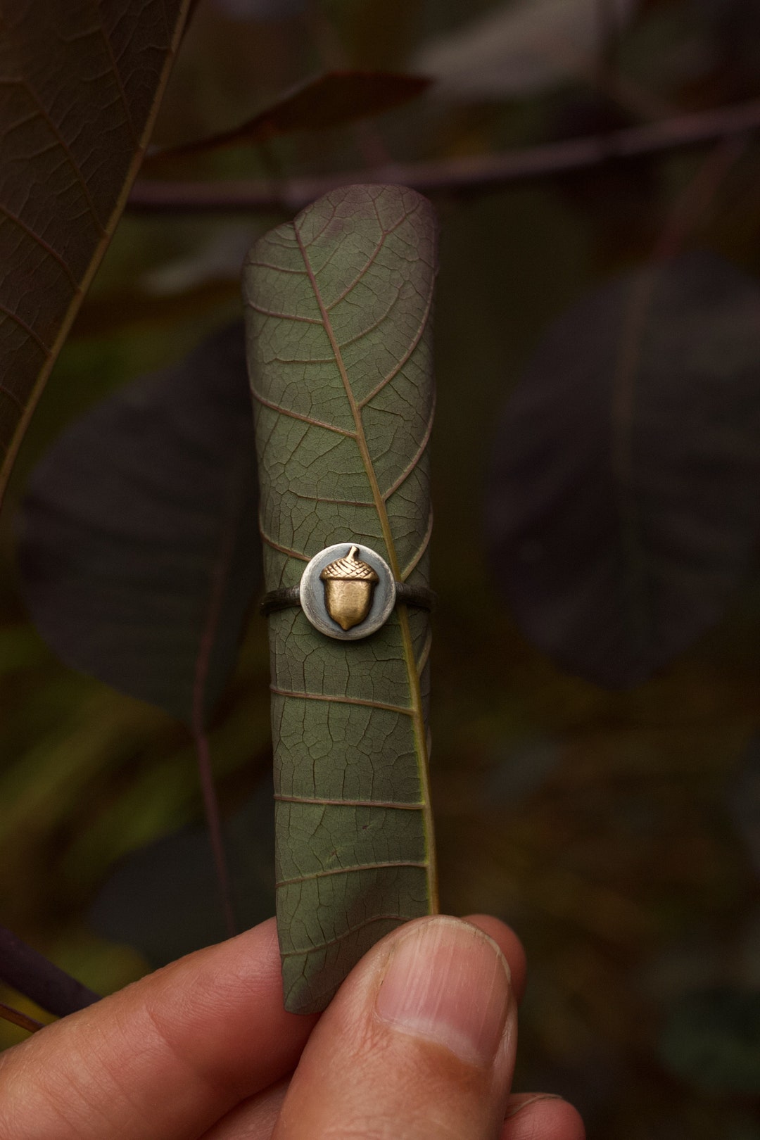 Acorn Ring/acorn Jewelry/new Beginnings Ring/stacking Ring/oak Ring/oak ...