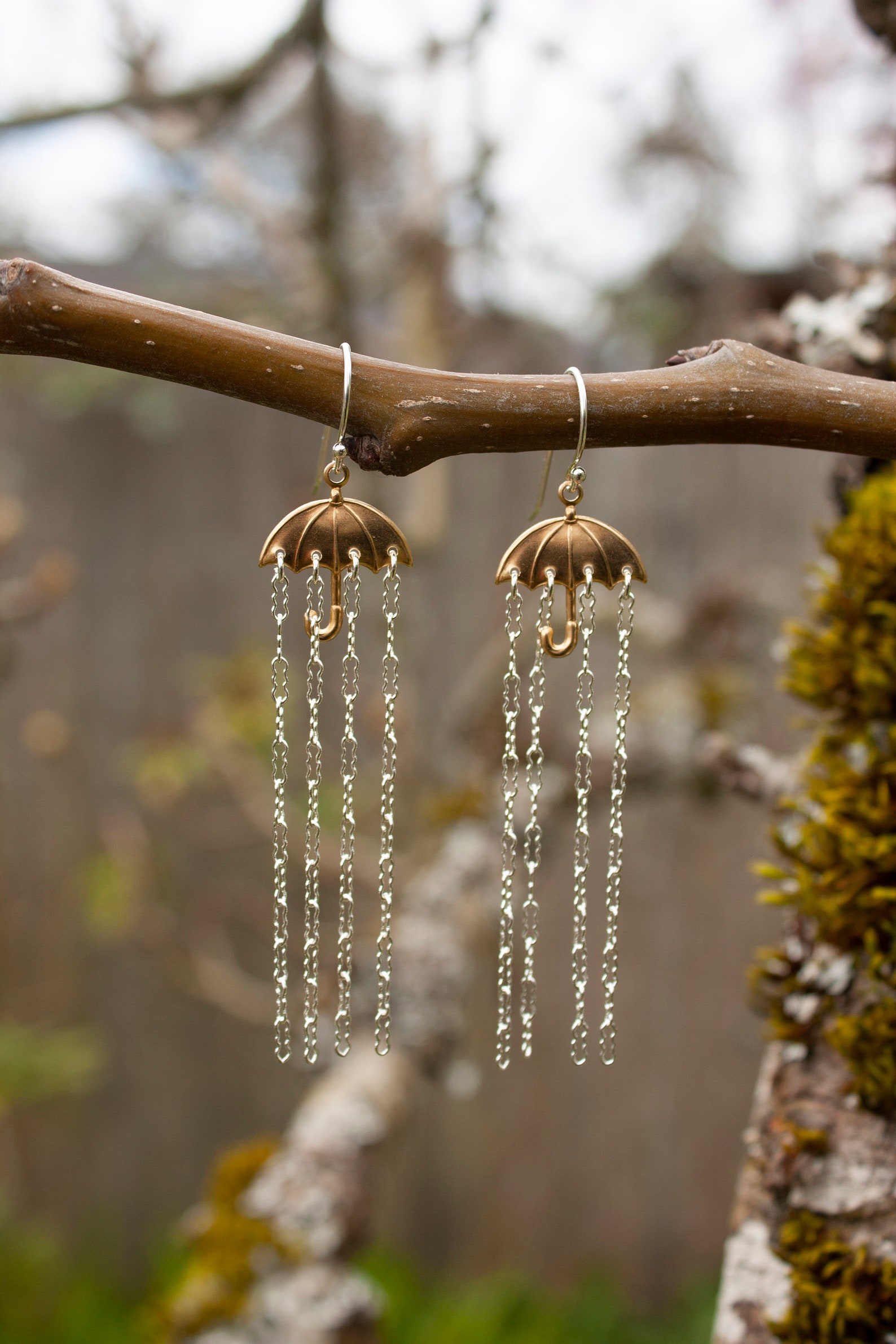 Rain Umbrella Earrings/rain Earrings/umbrella Earrings/rain - Etsy