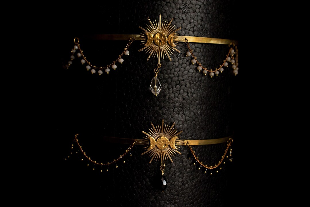 Triple Moon Crown/triple Moon Tiara/goddess Crown/moon Crown/goddess ...
