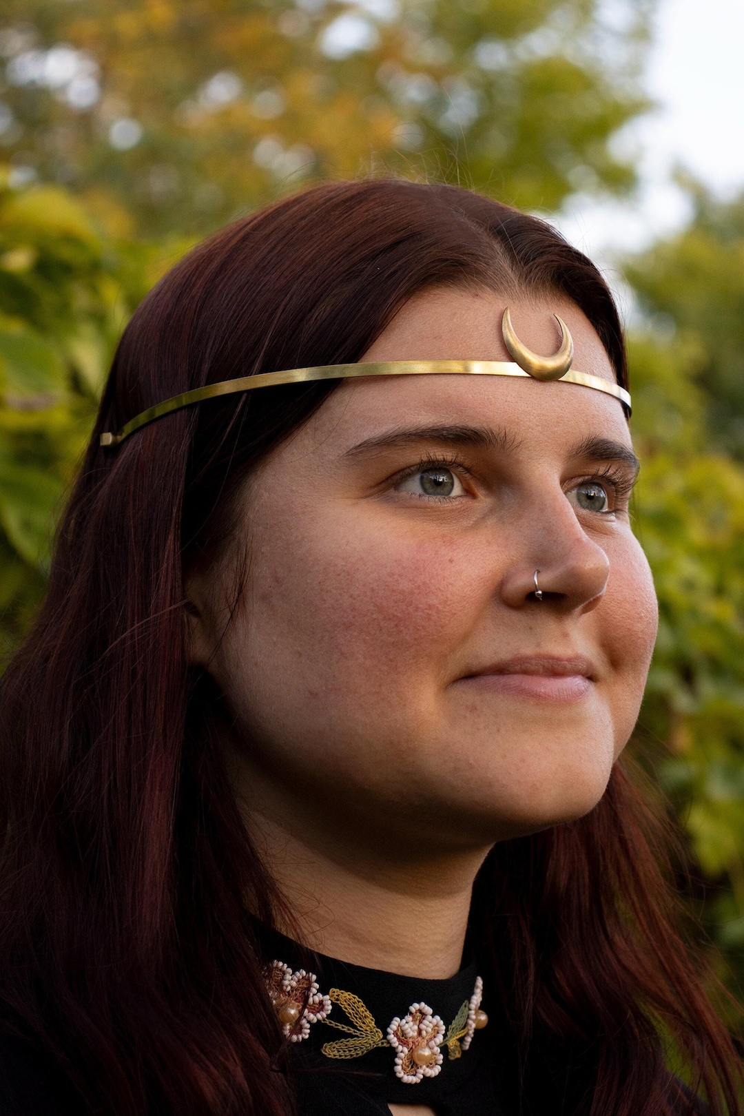 Crescent Moon Crown/crescent Moon Tiara/goddess Crown/moon Crown ...