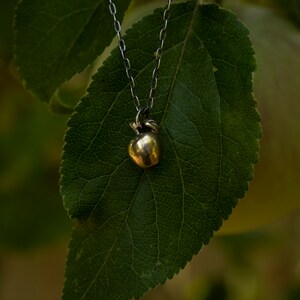 Apple Necklace/golden Apple Necklace/cast Apple Necklace/apple Jewelry ...