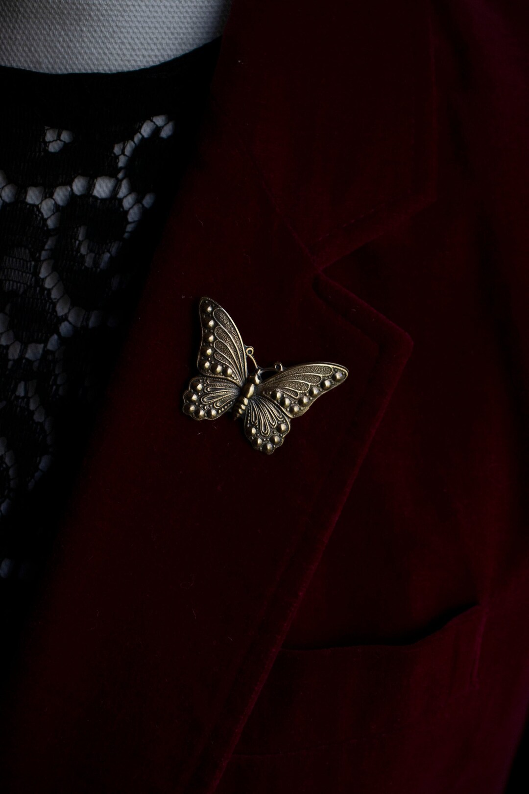 Butterfly Pin/butterfly Brooch/art Nouveau Pin/decorative Butterfly Pin ...