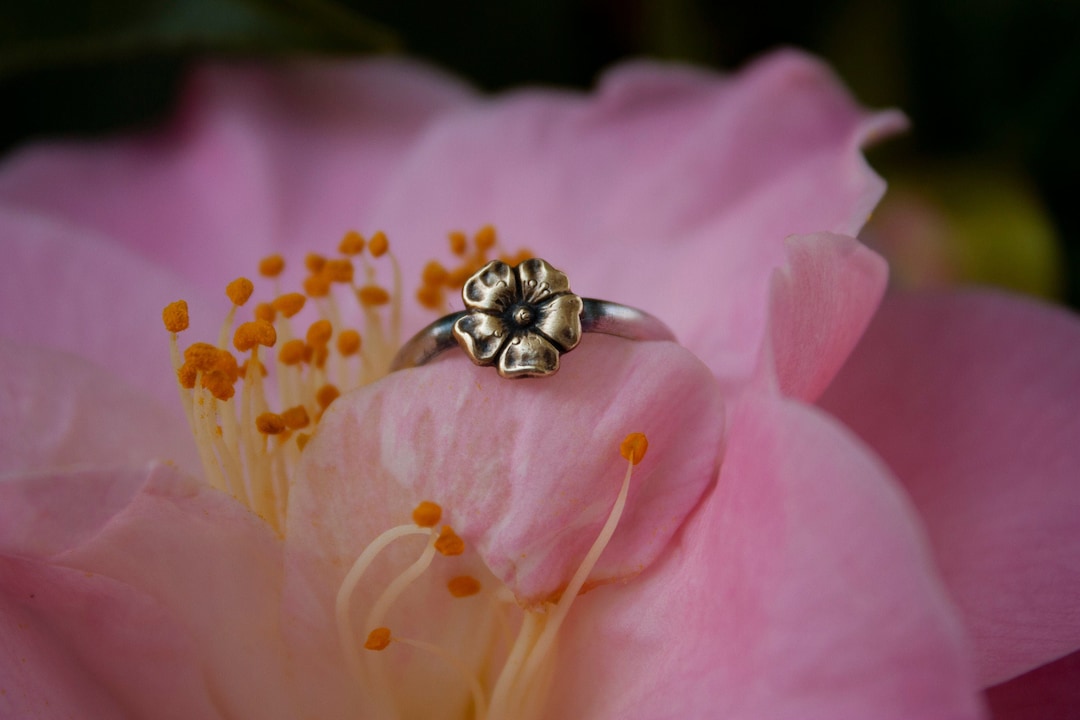 Cherry Blossom Ring/flower Ring/stacking Ring/flower Jewelry/floral ...