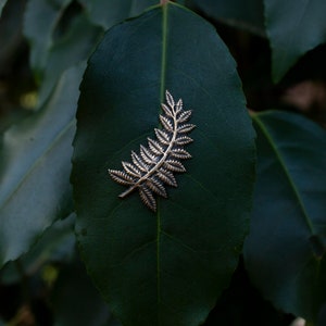 Fern Pin/fern Brooch/botanical Pin/brass Pin/brass Brooch/lapel Pin/hat ...