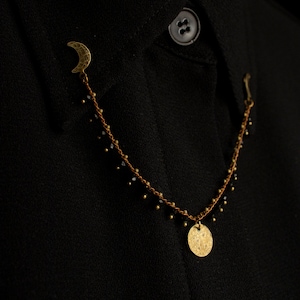 Triple Moon Collar Pin/triple Moon Chain Pin/triple Moon Pin/moon ...