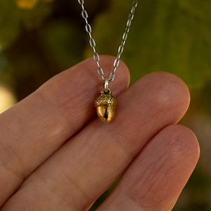 Tiny Acorn Necklace/acorn Necklace/acorn Jewelry/golden Acorn Necklace ...