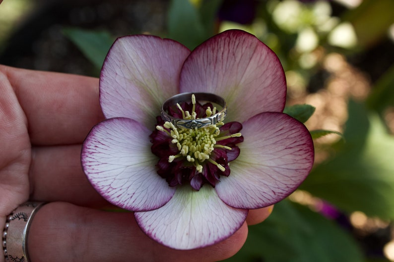 Flower Ring/floral Ring/stacking Ring/flower Band/floral | Etsy