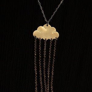 Rain Cloud Necklace/cloud Necklace/rain Necklace/rain Jewelry/cloud Jewelry/rainy Day Necklace ...