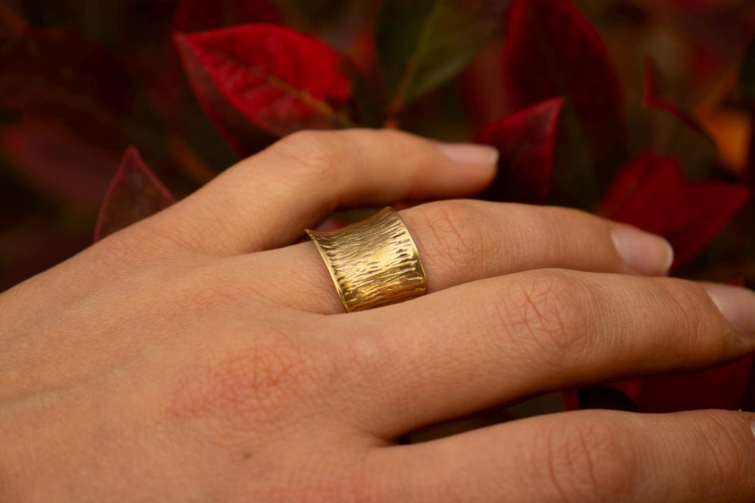 Adjustable Solid Brass Ring: Rustic Ring, Classic Jewelry - Etsy