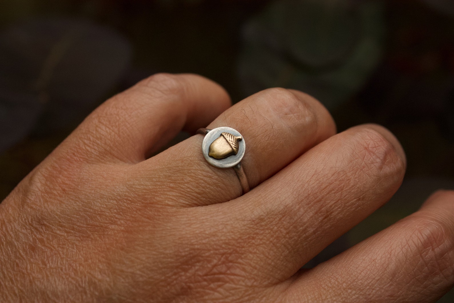 Acorn Ring/Acorn Jewelry/New Beginnings Ring/Stacking Ring/Oak | Etsy
