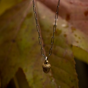 Tiny Acorn Necklace/acorn Necklace/acorn Jewelry/golden Acorn Necklace ...