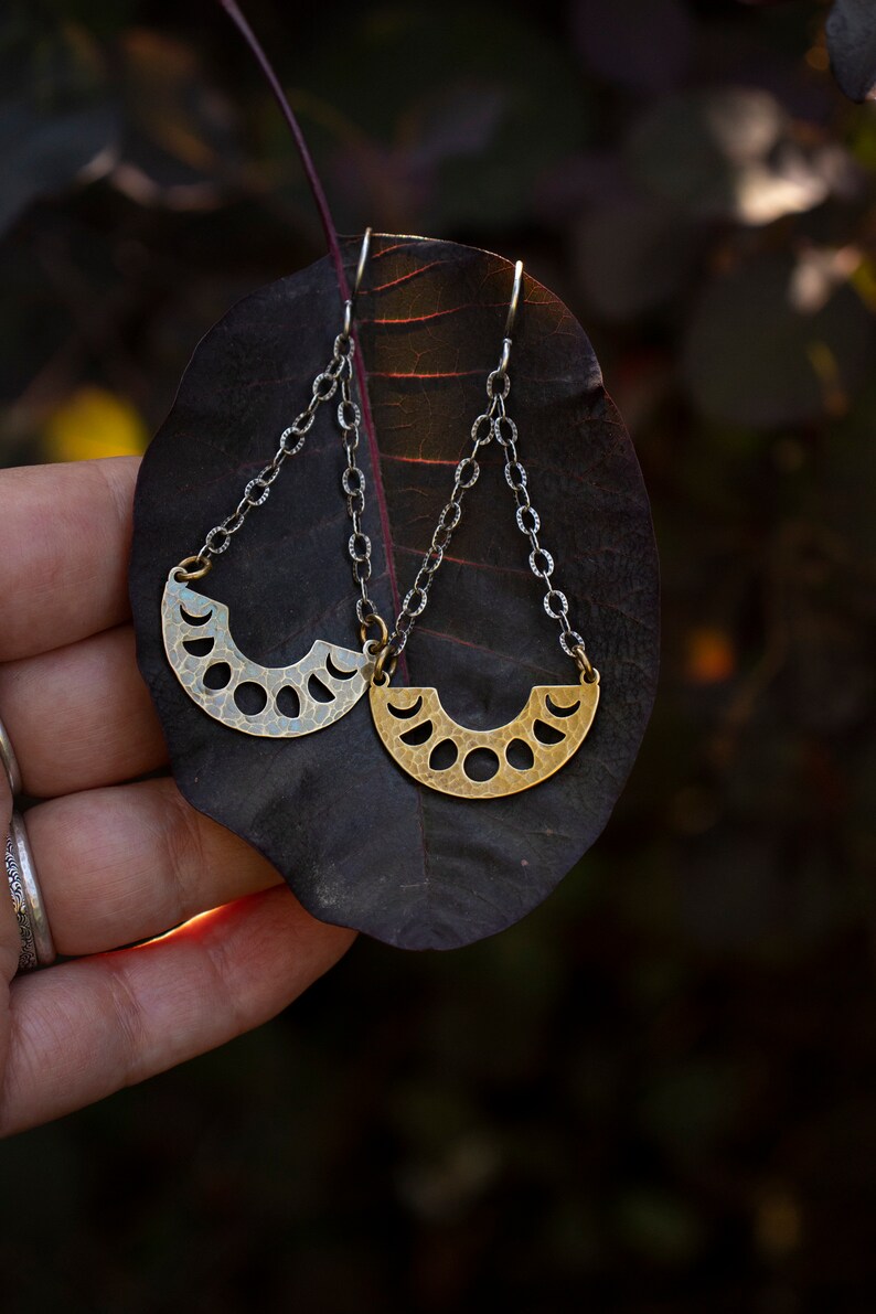 Phases of the Moon Earring/moon Earring/moon Phase - Etsy