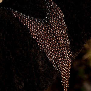 Pure Copper Waterfall Chain Necklace: Solid Sterling Silver Heavy Chain ...