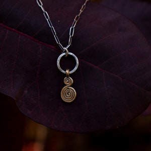 Double Spiral Necklace/spiral Necklace/spiral Jewelry/spiral Dance ...