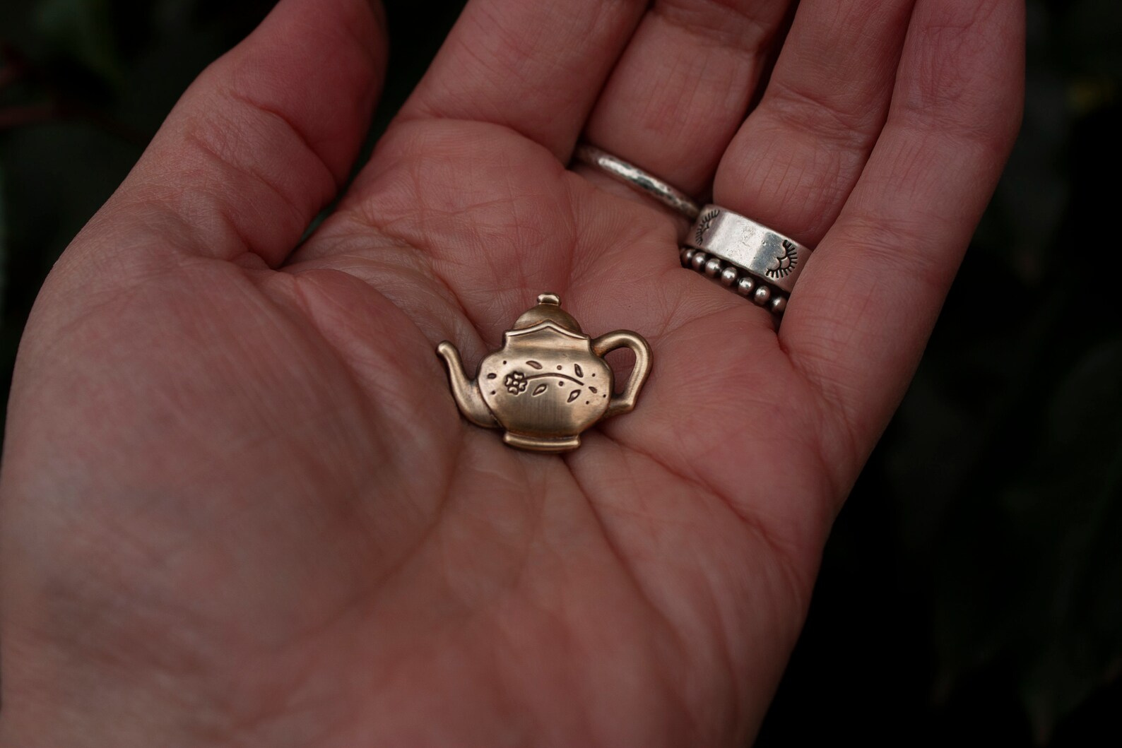 Tea Pot Pin/tea Pot Brooch/tea Time Pin/brass Pin/brass - Etsy