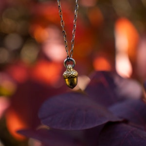Tiny Acorn Necklace/acorn Necklace/acorn Jewelry/golden Acorn Necklace ...