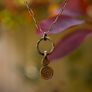 Double Spiral Necklace/spiral Necklace/spiral Jewelry/spiral Dance ...