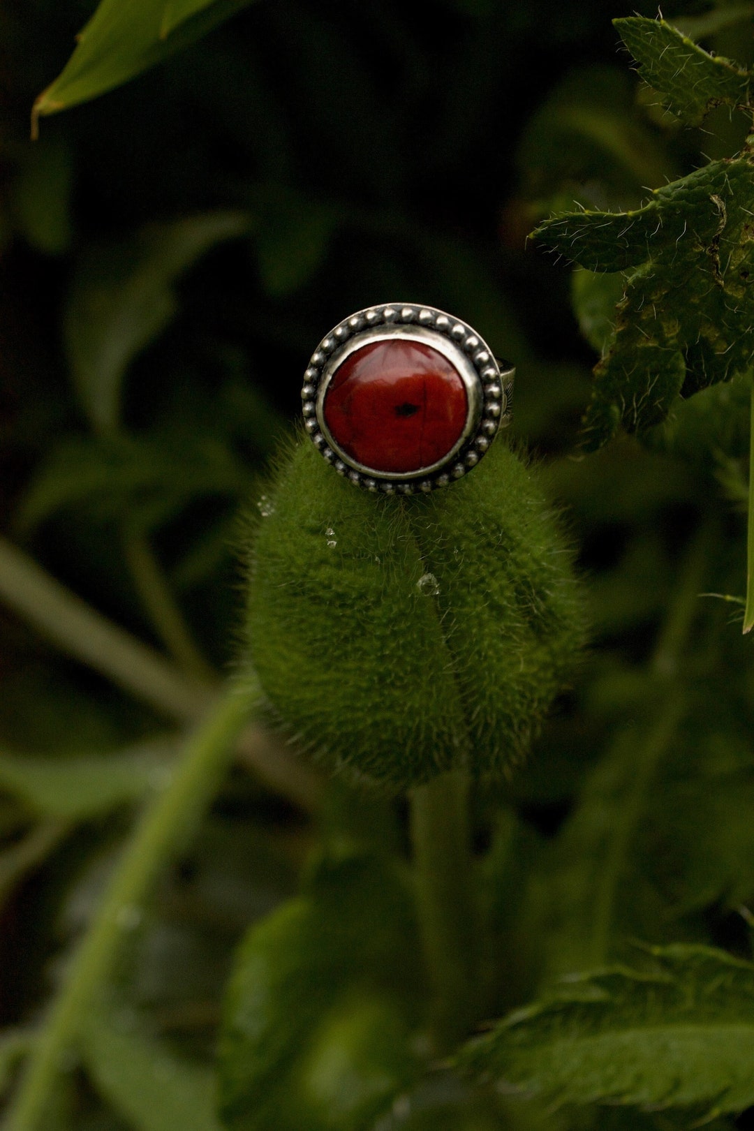 Poppy Jasper Ring/poppy Ring/poppy Jewelry/boho Ring/sturdy Ring/red ...