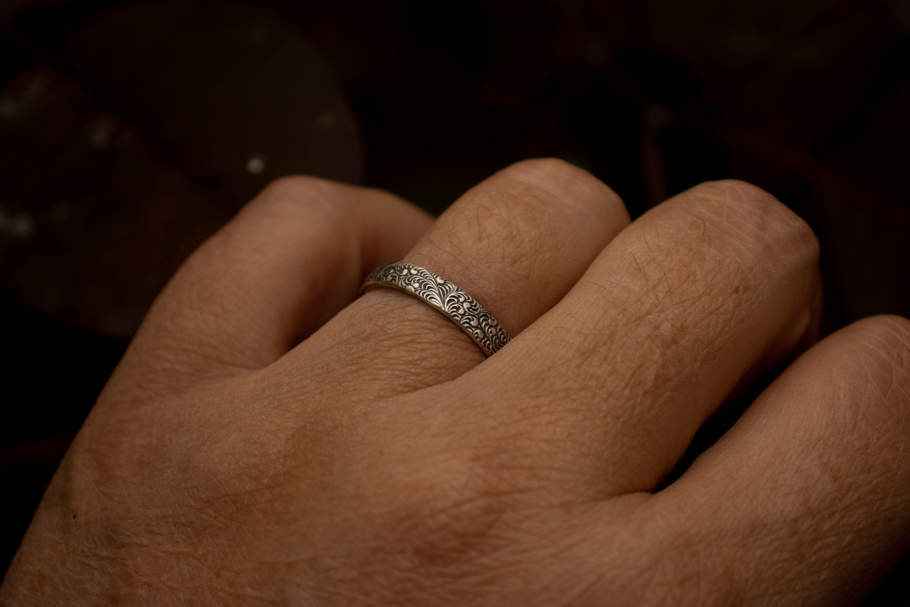 Feathery Fern Band/fern Ring/fern Band/feather Band/feather | Etsy