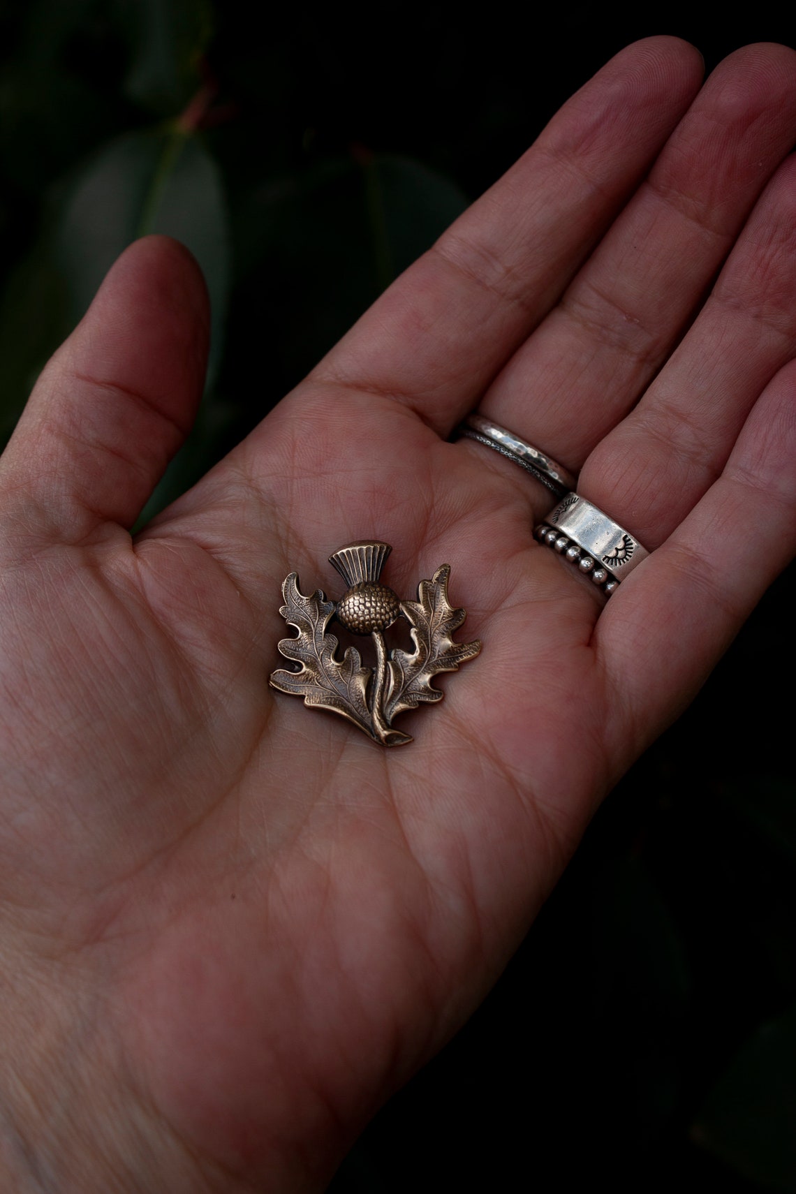 Thistle Pin: Solid Brass Scottish Lapel Brooch - Etsy