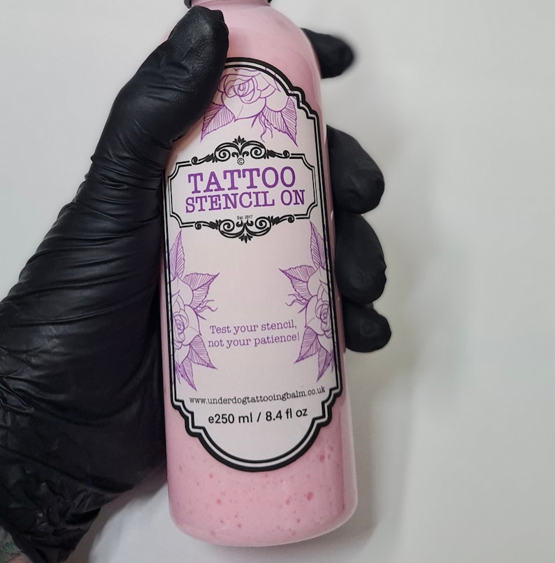 1x 250ml | 8.4 Oz Tattoo Stencil On| Stencil Glue | Thermal Carbon Paper Tattoo Stencil Solution ...