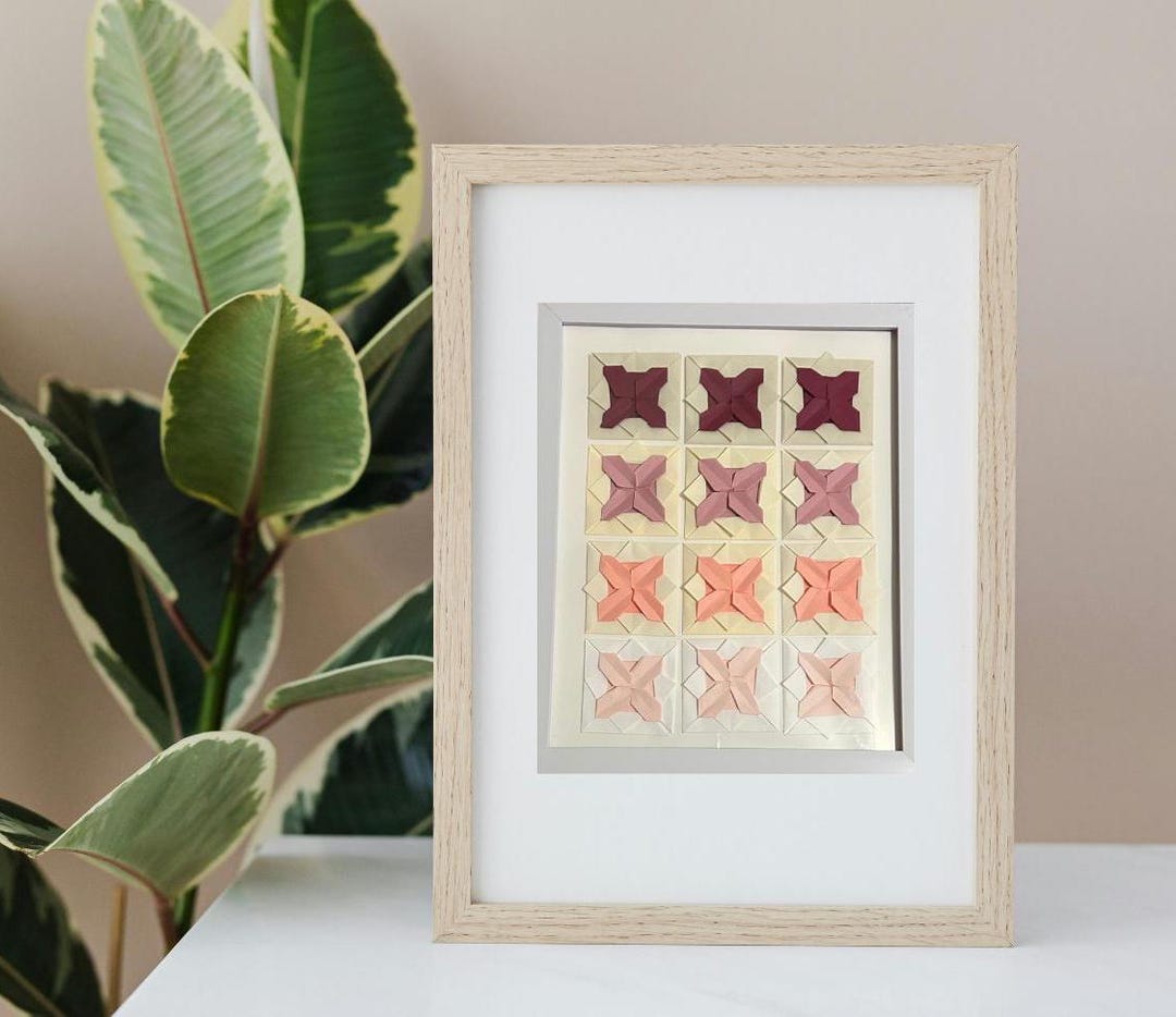 Origami Tile Wall Art, Gift Ideas, Home Decor, Handmade Gift, Paper ...